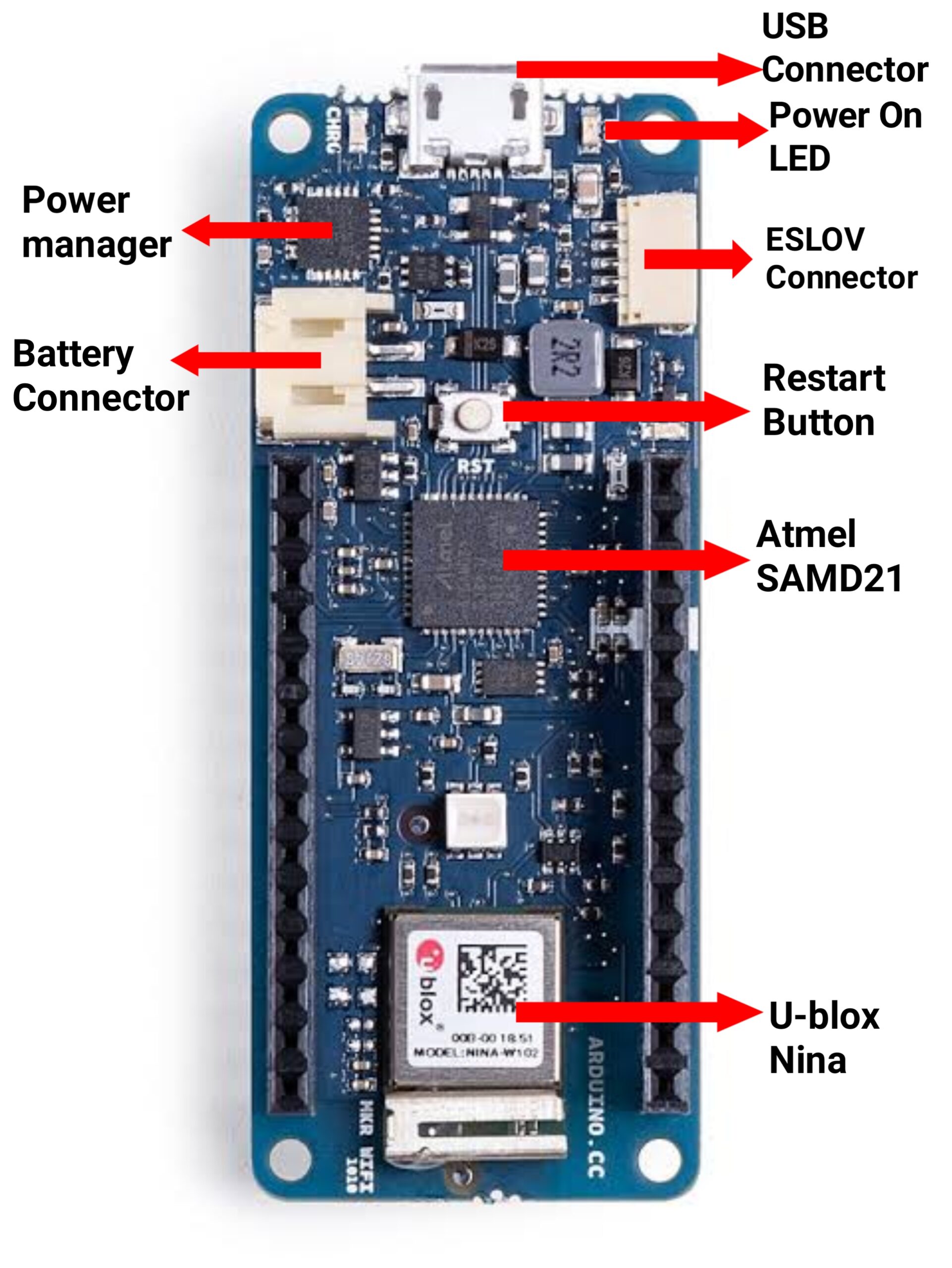 Arduino MKR WiFi 1010 Pinout and Features