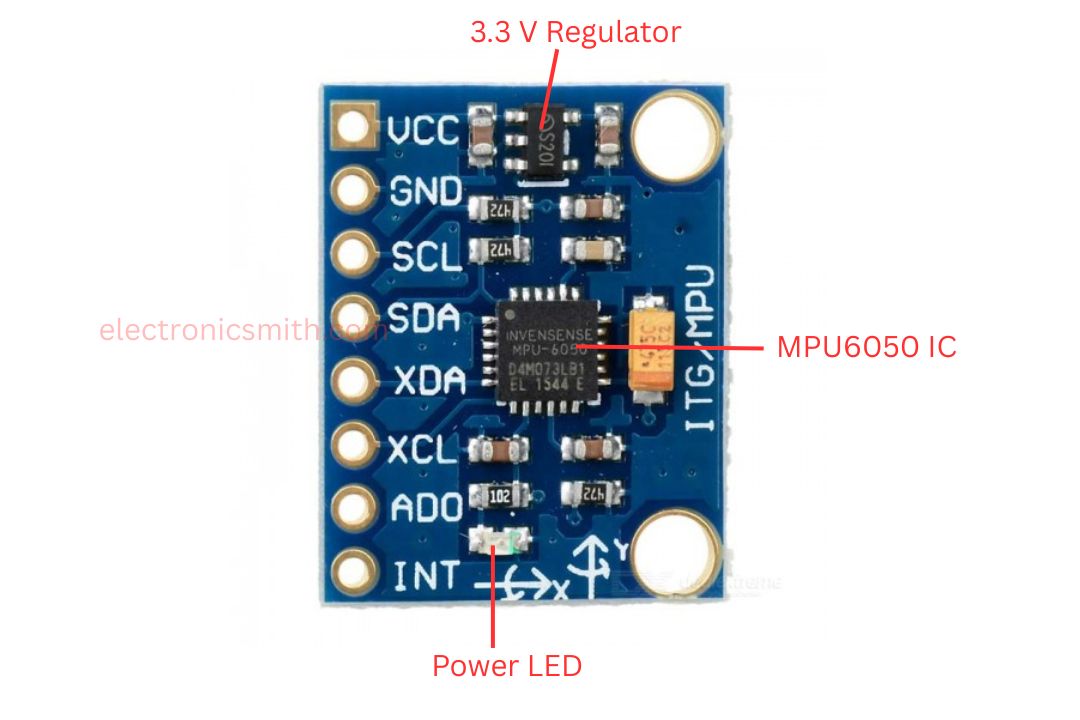 How to use Accelerometer and Gyroscope MPU6050 with Adruino - Electronic Smith